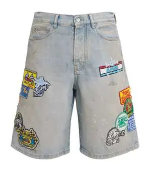 Amiri Station Patch Denim Shorts