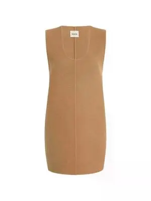 Khaite Sleeveless Wool Dress - Neutrals