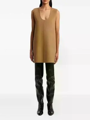 Khaite Sleeveless Wool Dress - Neutrals