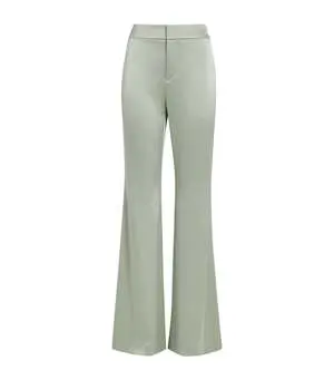 Women's Green Flared Pants