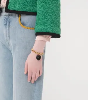 Valentino Garavani Enamel Coeur Royal Bracelet - Black