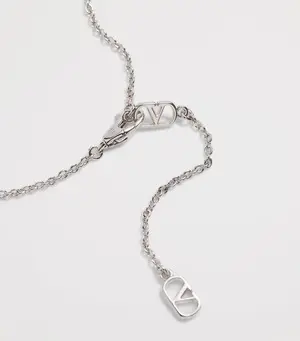 Valentino Garavani Ovalette Vlogo Pendant Necklace