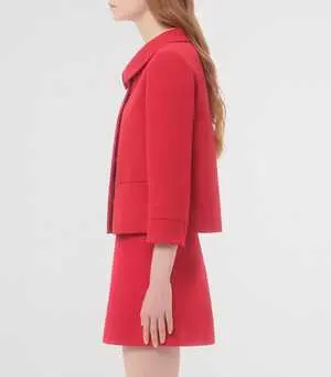 Valentino Garavani Wool-silk Embellished Jacket - Red