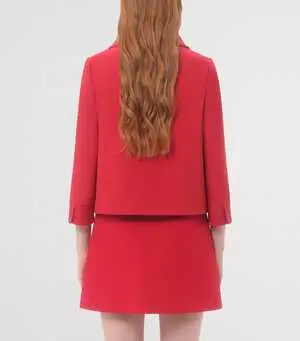 Valentino Garavani Wool-silk Embellished Jacket - Red