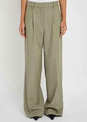 SKALL STUDIO Thom Pinstripe Wool Trousers