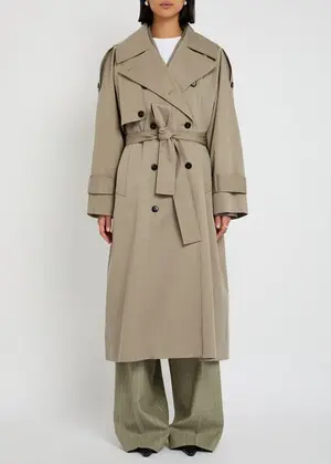 SKALL STUDIO Mahsa Belted Organic Cotton Trench Coat