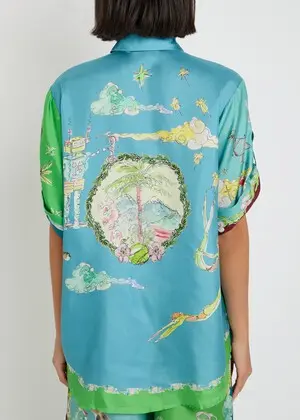 ALEMAIS Printed Silk-twill Shirt - Multicoloured