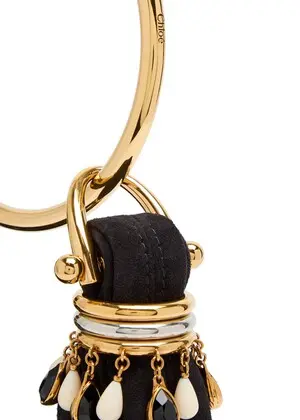 Chloé Embellished Suede Top Handle Bag - Black
