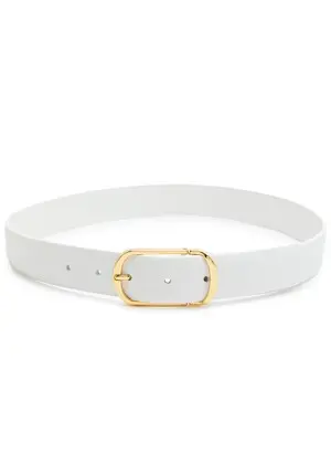 Anderson's Grained Leather Belt - White