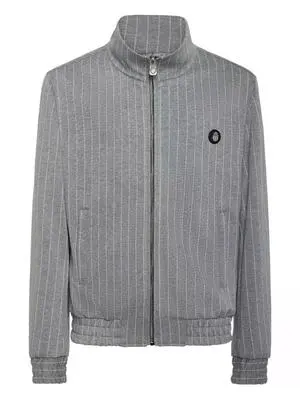 BILLIONAIRE Pinstripe Zip-up Jacket - Grey