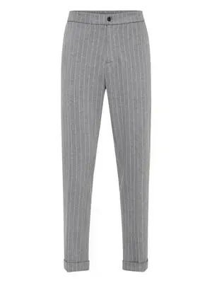 BILLIONAIRE Pinstripe-pattern Trousers - Grey