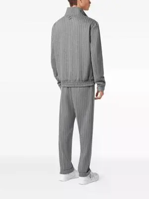 BILLIONAIRE Pinstripe Zip-up Jacket - Grey