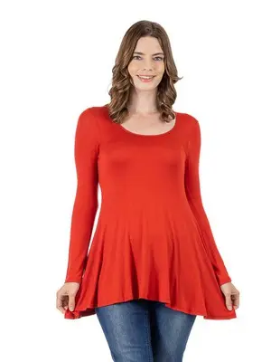 24seven Comfort Apparel Long Sleeve Tops