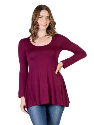 24seven Comfort Apparel Long Sleeve Kaftans Tunics