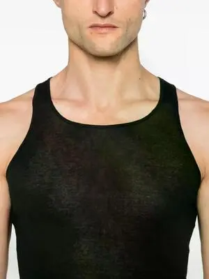 Rick Owens Basic Rib Tank Top - Black