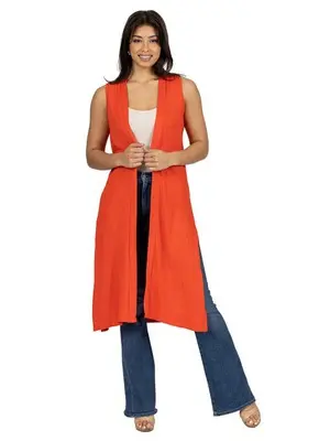 24seven Comfort Apparel Sleeveless Vests For Women