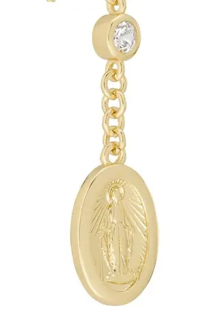ATHRA LUXE Virgin Mary Drop Earrings