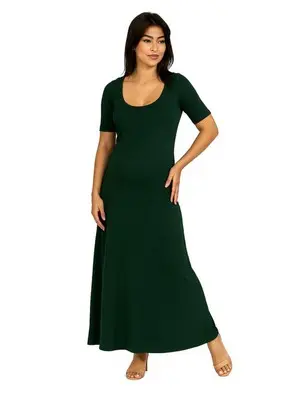 24seven Comfort Apparel Denim Day Dresses For Women