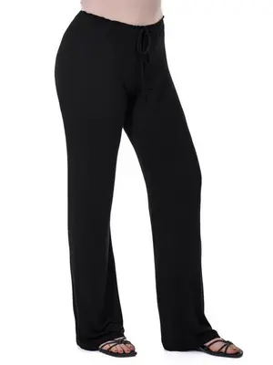 24SEVEN COMFORT APPAREL Drawstring Lounge Pants - Black