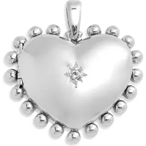 Anzie Dew Drop Heart Locket - Clear