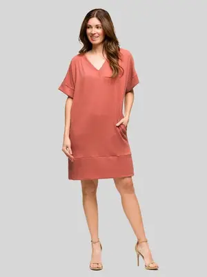 24seven Comfort Apparel Mini Day Dresses
