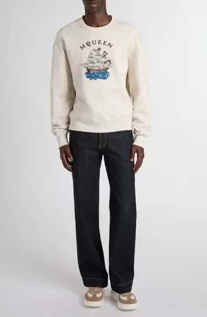 Alexander McQueen Sailor Tattoo Embroidered Sweatshirt