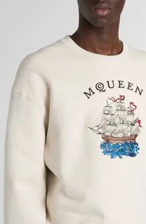 Alexander McQueen Sailor Tattoo Embroidered Sweatshirt