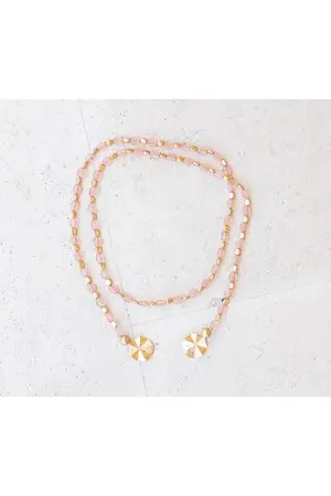 MENINA STEP Aurora Long Necklace - Pink