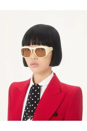 Valentino Garavani Rectangular Acetate Frame - Red