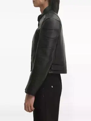 Vetements Logo-embossed Leather Jacket