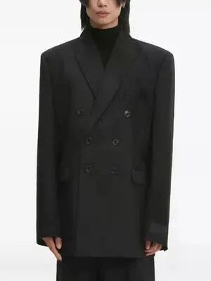 Vetements Pinstriped Double-breasted Blazer - Black