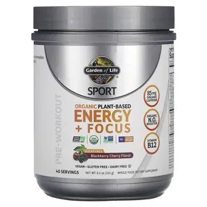 GARDEN OF LIFE Sport Organic Energy + Focus Sf Blackberry Cherry 231 Grams - One-color