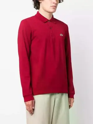 Lacoste Logo-patch Long-sleeve Cotton Polo Shirt