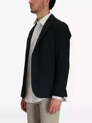 BOSS Single-breasted Patch-pocket Blazer - Blue