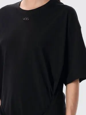 DIESEL® Knotted T-shirt Dress - Black