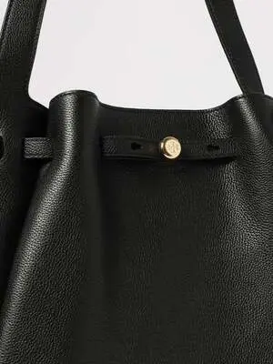 Tory Burch Romy Grained Leather Shoulder Bag - Black