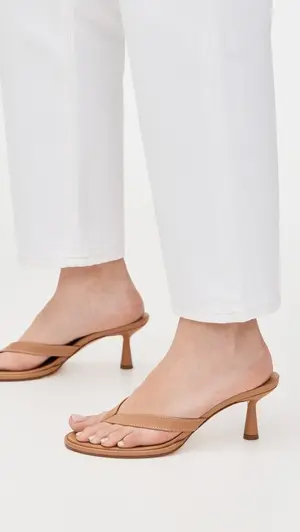 AeydĒ Daphne Nappa Leather Sandals - Hazelnut