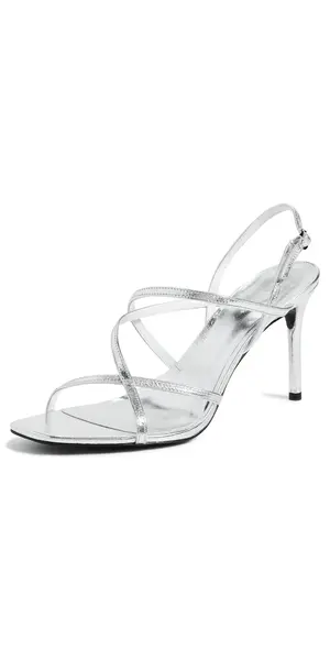 Tory Burch Multi Strap Heel Sandals 90mm - Silver