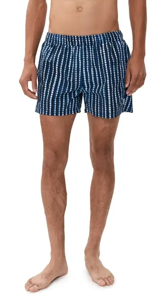 AUTO-REPLY Printed Sebastian Swim Trunks - Lapis/bright Blue
