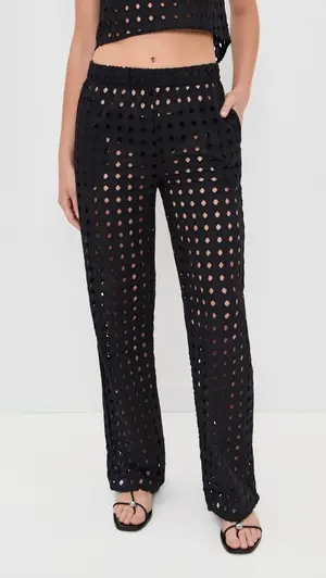 LE BOP Eyelet Odette Pants - Black