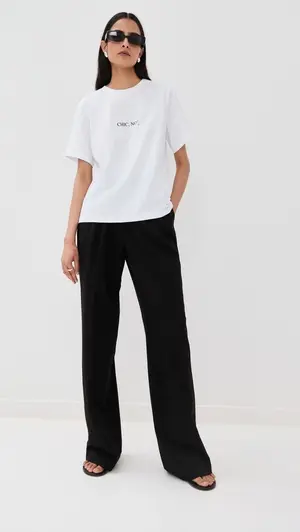 Victoria Beckham Classic Fit Slogan Tee