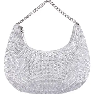 Nina Daryn Chain Top Handle Bag - Silver