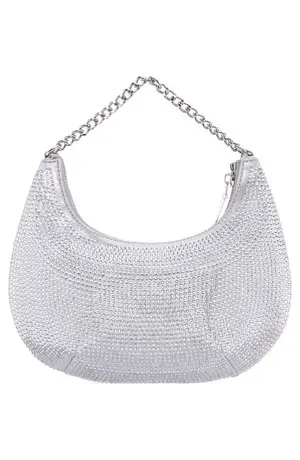 Nina Daryn Chain Top Handle Bag - Silver