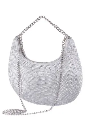 Nina Daryn Chain Top Handle Bag - Silver