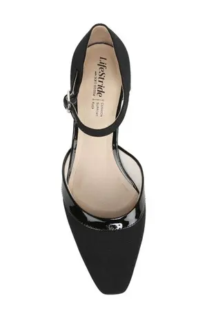 LIFESTRIDE Leighton Ankle Strap Pump - Black-dm