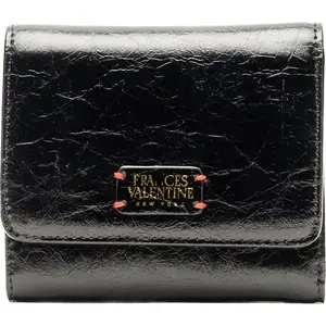 FRANCES VALENTINE Perfect Leather Trifold Wallet - Black