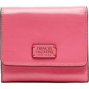 FRANCES VALENTINE Perfect Leather Trifold Wallet Pink