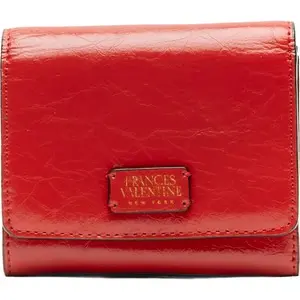 FRANCES VALENTINE Perfect Leather Trifold Wallet - Red