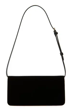 Victoria Beckham Leather Clutch With Adjustable Strap - Black