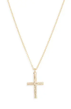 SET & STONES Levi Cross Pendant Necklace - Gold